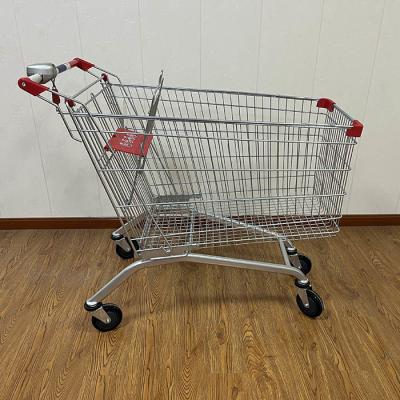 China 240L Convenience Store Galvanized European Market Supermarket Shopping Trolley for sale