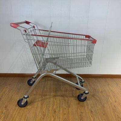 China 125L Retail CE Certificate Elevator Wheel Steel Shopping Cart for sale