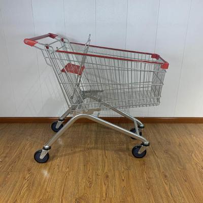 China 150L Store Carring Large Capacity Foldable Metal Shopping Trolley With Child Seat for sale