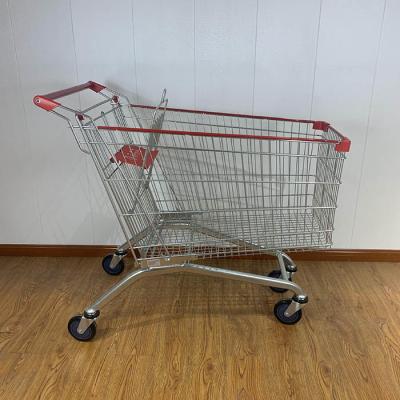 China 240L Convenience Store CE Certificate Elevator Wheel Steel Shopping Cart for sale