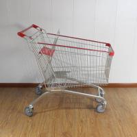 China 180L General store Galvanized European Market Supermarket Shopping Trolley with edge wrapping strips for sale