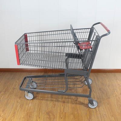 China 180L General store Supermarket Trolleys American style Supermarket Shopping Trolley for sale