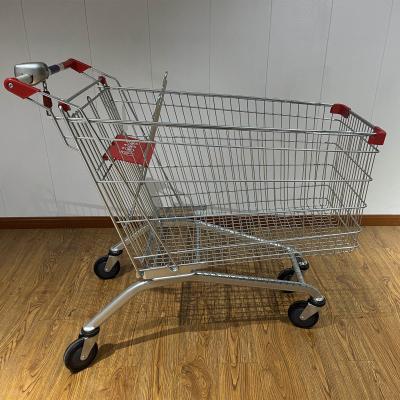 China 180L General store Galvanized European Market Supermarket Shopping Trolley for sale