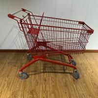 China Customizable Spar light commercial 210L red shopping cart supermarket shopping cart for sale