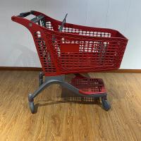 China 130L China All Plastic Push Trolley Plastic Shopping Carts for sale