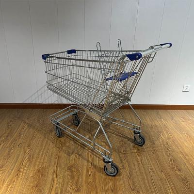 China 180L Australian Type Regular Various Supermarket Trolley Best-selling with Gray Plastic and 5'' Wheels for sale