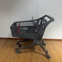 China 175L Customized Logo Retail Grocery Store Cart Supermarket Trolley Plastic Shopping Cart for sale