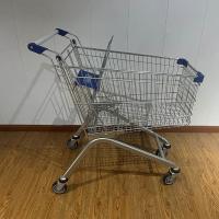 China 100L Grocery store carring Large Capacity Foldable Metal Shopping Trolley With Child Seat for sale