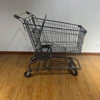 China 150L Store Carring Supermarket Pushcart Steel Shopping Cart for sale