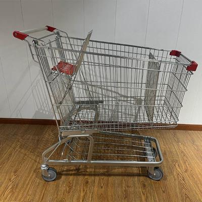 China 240L Storage Convenience Store Grocery Carts Durable German type Supermarket Shopping Trolley for sale