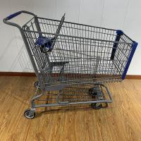 China America 4 Wheel Rolser Promotional Hand Push Shopping Trolley Metal Shopping Trolley for sale