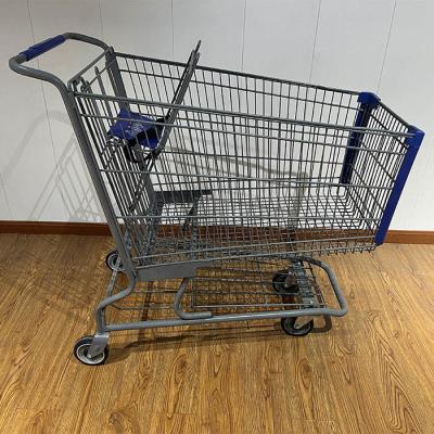 China America 4 Wheel Rolser Promotional Hand Push Shopping Trolley Metal Shopping Trolley for sale