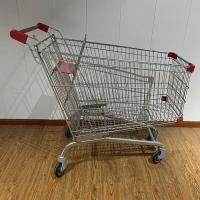 China 180L General store CE Certificate Elevator Wheel Steel Shopping Cart for sale