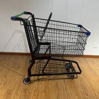 China Commercial Mesh Body Shopping Cart American Style Supermarket Trolley with Cup Holder for sale