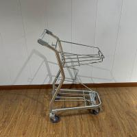 China Double Layer 2 Layers Basket Hand Trolley Cart Shopping Trolley for Supermarket for sale