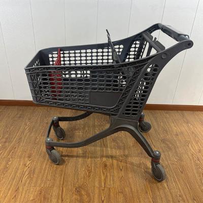 China 130L European Style Plastic Supermarket Hypermarket Shopping Trolley for sale