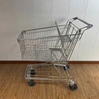 China 4 Wheels Asian Metal Supermarket Retail Hand Shopping Cart Trolley for sale