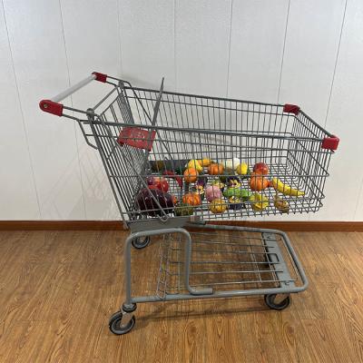 China 300L Large Capacity Supermarket Supermarket Trolleys American style Supermarket Shopping Trolley for sale