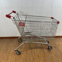 China 240L Supermarket Shopping Cart with Universal Wheels and Metal Versatile & Durable Trolley for sale