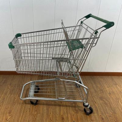 China Hot Selling 150L American Style Shopping Cart Supermarket Trolley for sale