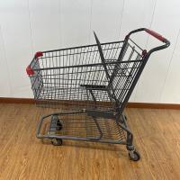 China 120L America 4 Wheel Rolser Promotional Hand Push Shopping Trolley Metal Shopping Trolley for sale