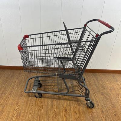 China 120L America 4 Wheel Rolser Promotional Hand Push Shopping Trolley Metal Shopping Trolley for sale