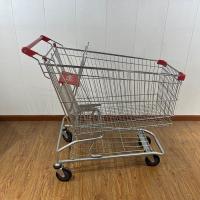 China 210L Big Size American Style Hypermarket Shopping Trolley Cart for sale