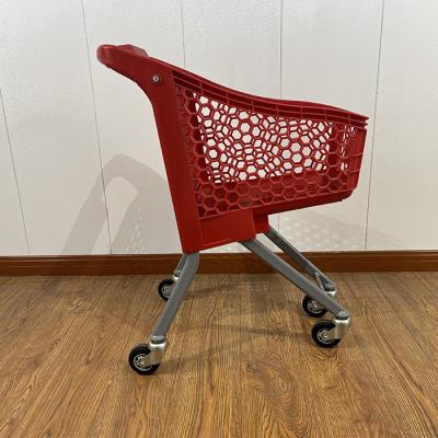 China Half Plastic Kids Shopping Cart  Mini Supermarket Trolley for Children for sale