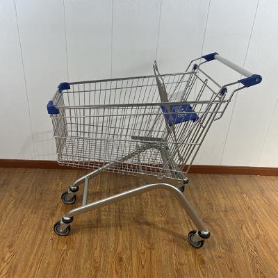 China European Style Grocery Shopping Cart  Wholesale Supermarket Trolley Manufacturer for sale