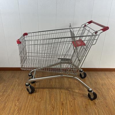 China 240L European Shopping Trolley Heavy Duty Supermarket Cart Manufacturer for sale