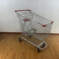 China 210L Variety Store Carring Rolling Trolley Steel Shopping Cart for sale