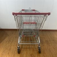 China 210L Variety Store Carring Rolling Trolley Steel Shopping Cart for sale