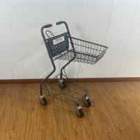 China Japanese Gray Folding Supermarket Hand Basket Cart Trolley for Japan Customer for sale