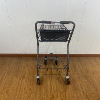 China Japanese Gray Folding Supermarket Hand Basket Cart Trolley for Japan Customer for sale