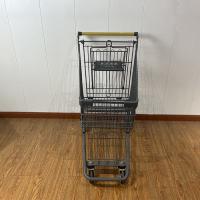 China 80L Galvanized Supermarket Trolley Mobile Wheel American-style Metal Shopping Trolley for sale