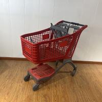 China 175L Liters Plastic Supermarket Store Hand Shopping Cart Trolley Cart for sale
