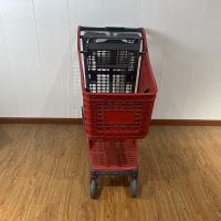China 175L Liters Plastic Supermarket Store Hand Shopping Cart Trolley Cart for sale