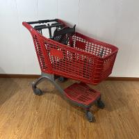 China 175L Liters Plastic Supermarket Store Hand Shopping Cart Trolley Cart for sale