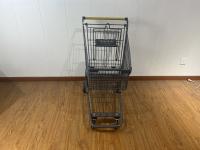 China 100L Powder Coating Rolling Trolley Metal Shopping Trolley With Child Seat for sale