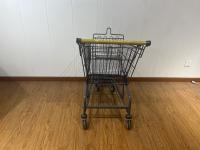 China 100L Powder Coating Rolling Trolley Metal Shopping Trolley With Child Seat for sale