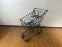 China 100L Powder Coating Rolling Trolley Metal Shopping Trolley With Child Seat for sale