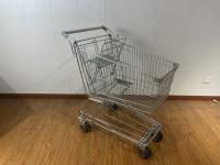 China 150L Store High Capacity Escalator Asian Type Steel Metal Shopping Trolley for sale