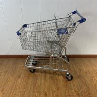 China 100L Storage Grocery store Rolling Trolley Powder Coating German type Supermarket Shopping Trolley for sale