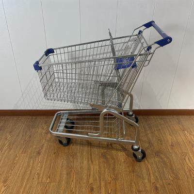 China 100L Storage Grocery store Rolling Trolley Powder Coating German type Supermarket Shopping Trolley for sale