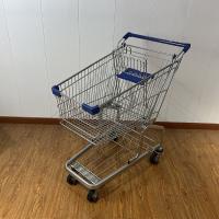 China 100L Storage Grocery store Rolling Trolley Powder Coating German type Supermarket Shopping Trolley for sale