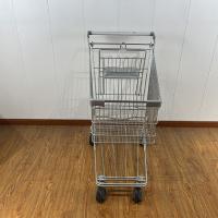 China Asian Style Supermarket Metal Shopping Trolley with Four Wheels for sale