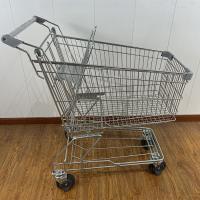 China Asian Style Supermarket Metal Shopping Trolley with Four Wheels for sale