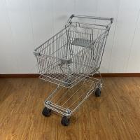 China Asian Style Supermarket Metal Shopping Trolley with Four Wheels for sale