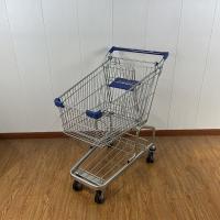 China German Style Powder Coating Hand Push Shopping Trolley Cart for Supermarket for sale
