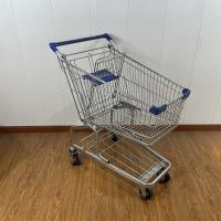 China German Style Powder Coating Hand Push Shopping Trolley Cart for Supermarket for sale